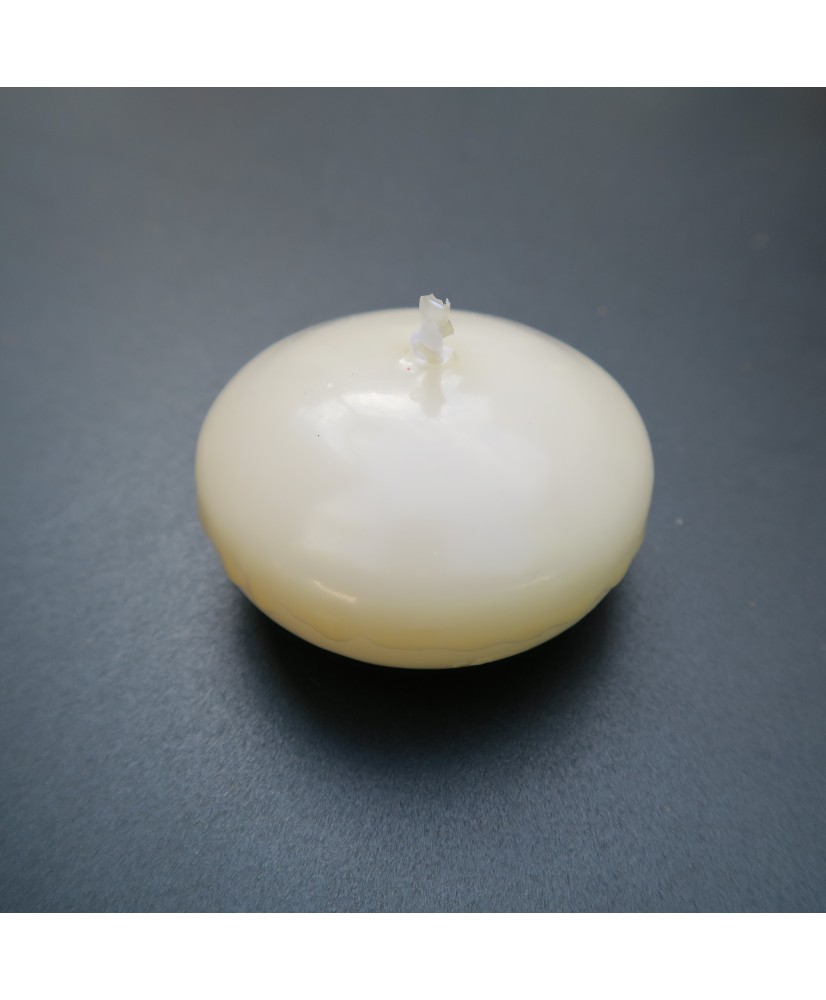Bougie galet flottant Beige Pierre - Elouane par Une parenthèse bougie