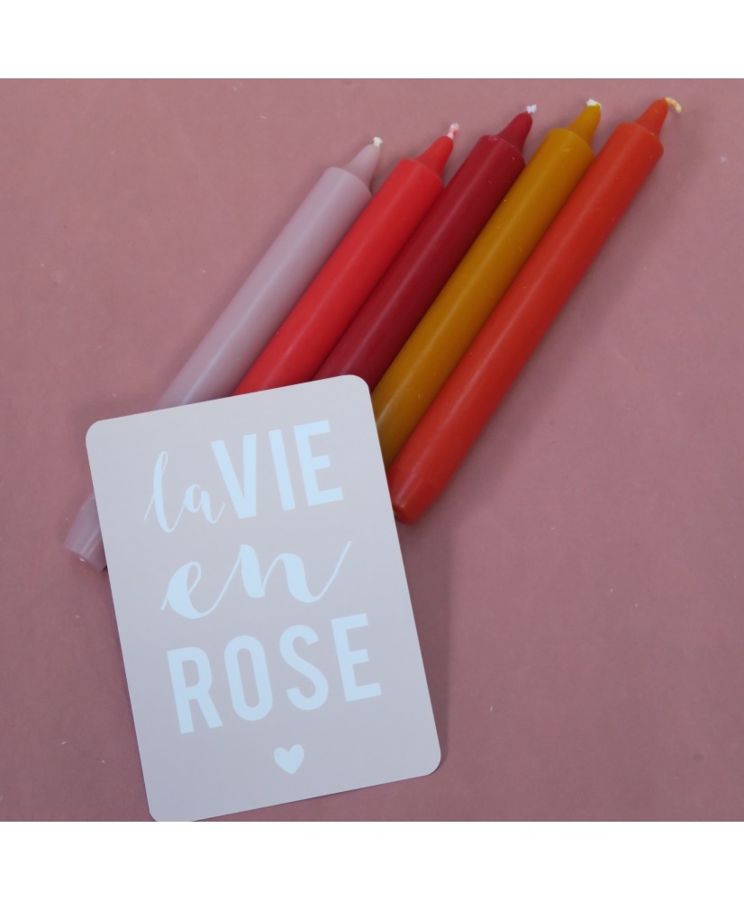 Bougie chandelle droite Jaune Safran - Elouane par Une parenthèse bougie