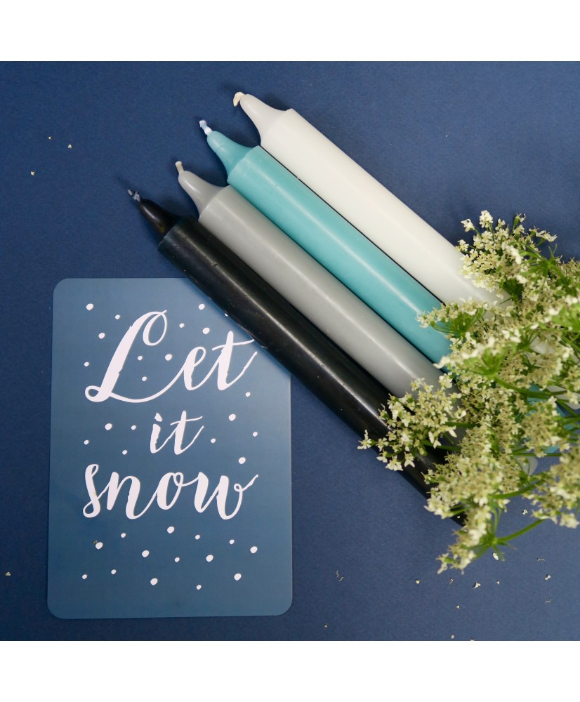 Bougie chandelle droite Noire - Elouane par Une parenthèse bougie