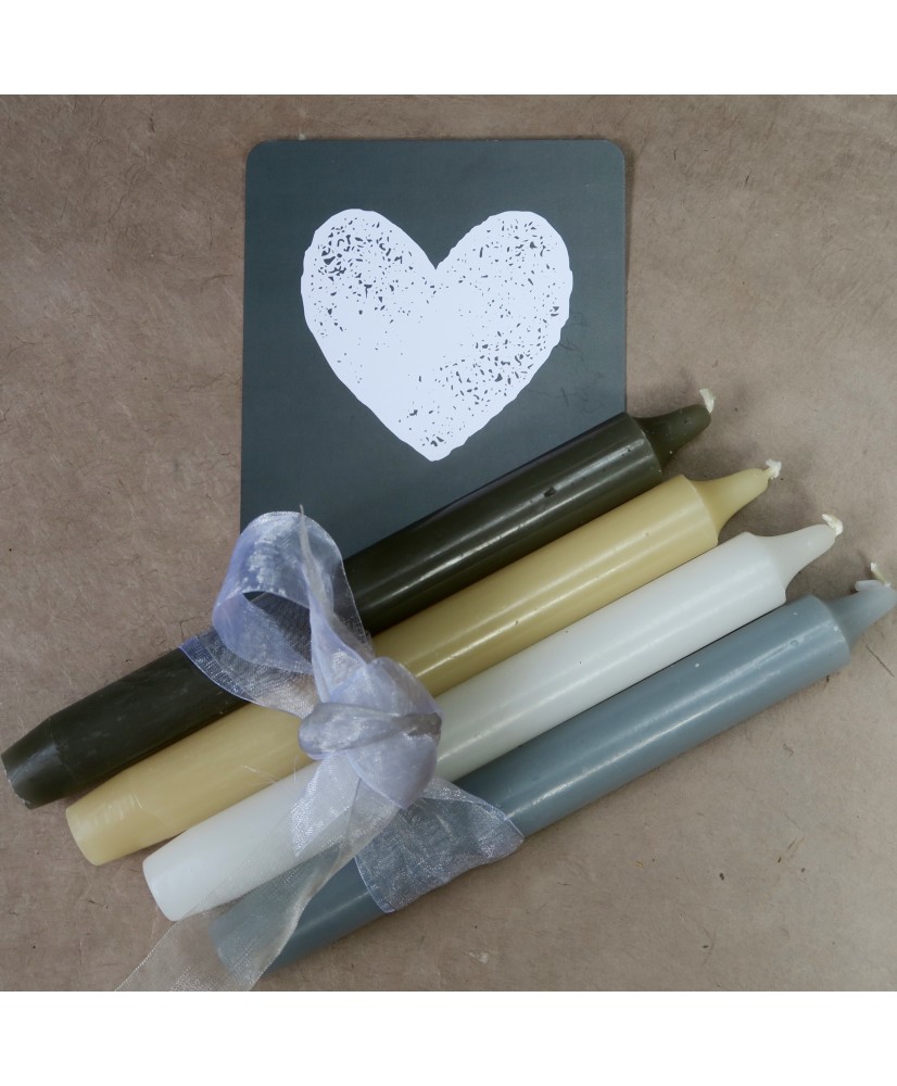 Bougie chandelle droite Noire - Elouane par Une parenthèse bougie