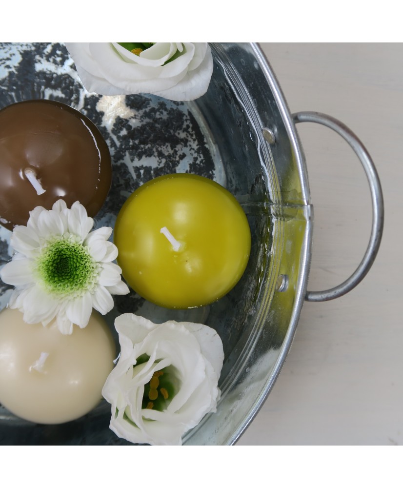 Bougie galet flottant Beige Pierre - Elouane par Une parenthèse bougie