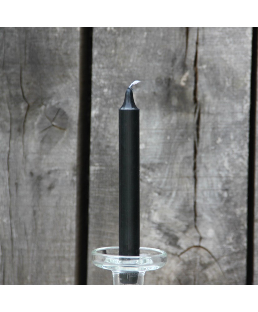 Bougie chandelle droite Noire - Elouane par Une parenthèse bougie