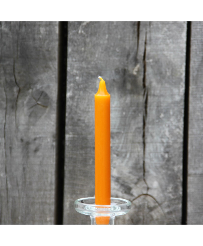 Bougie chandelle droite Jaune Safran - Elouane par Une parenthèse bougie